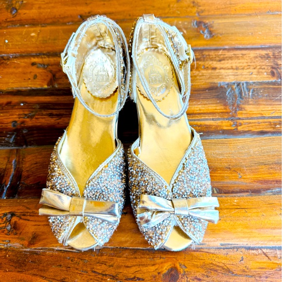 Disney | Shoes | Disney Princess Gold Embellished Heels | Poshmark